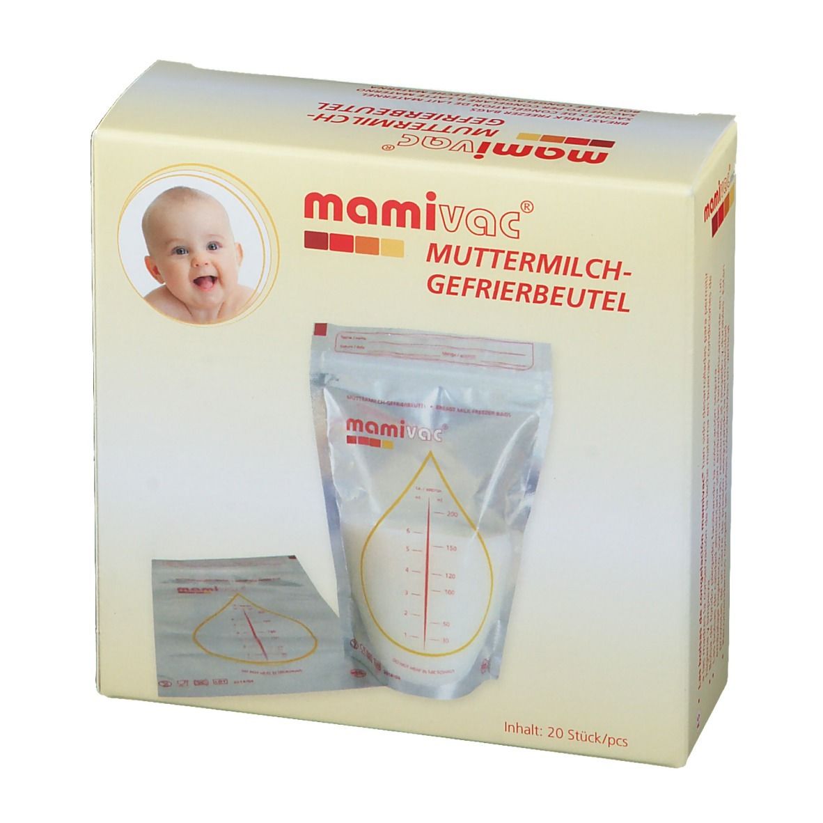 mamivac® Sachets de congélation de lait maternel 20 pc(s) - Redcare ...