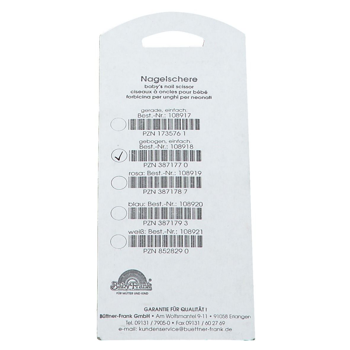 FRANK® Ciseaux bébés courbe 9 cm 1 pc(s) - Redcare Pharmacie