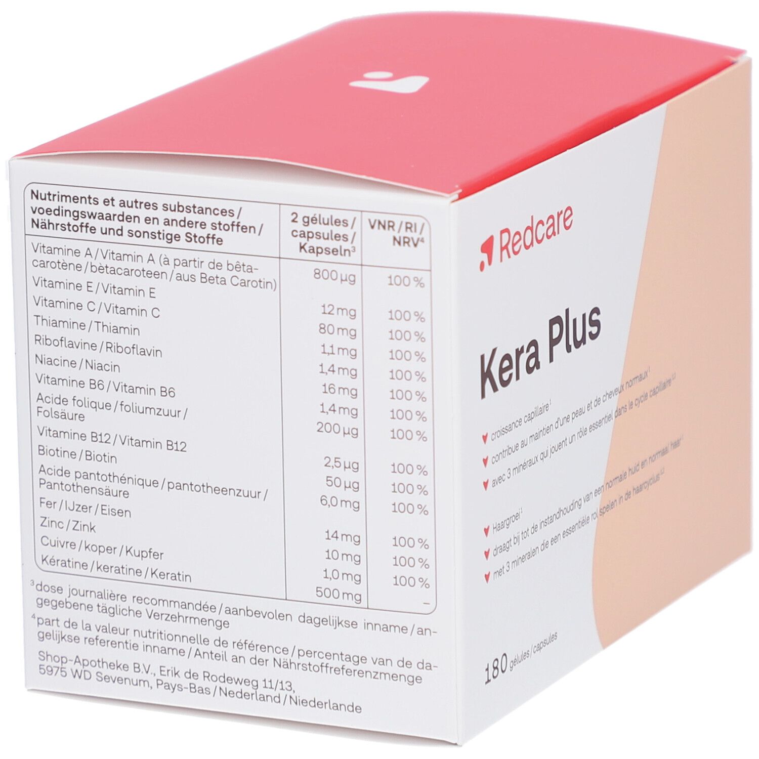 Redcare Kera Plus 180 pc(s) - Redcare Pharmacie