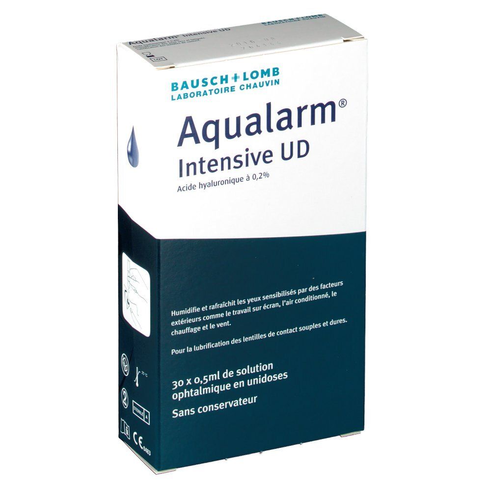 Aqualarm Intensive solution ophtalmique lubrifiante 30x0,5 ml - Redcare ...