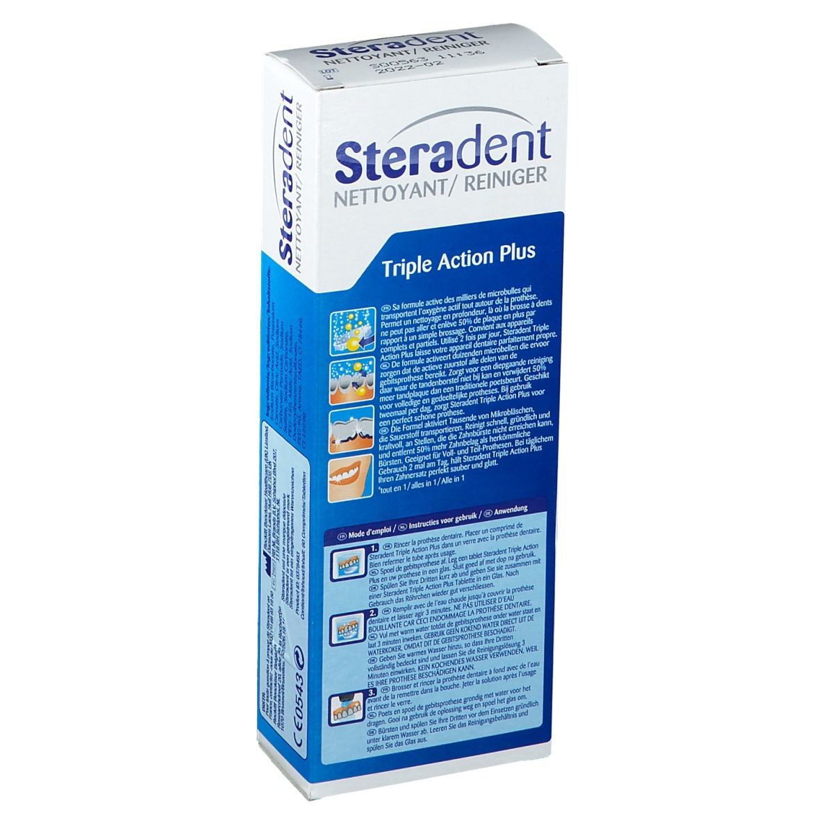 Steradent triple action plus 60 pc(s) - Redcare Pharmacie