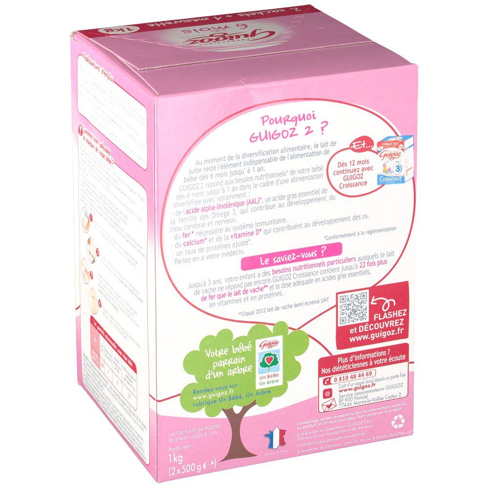 Guigoz® 2ème âge 2x500 g - Redcare Pharmacie