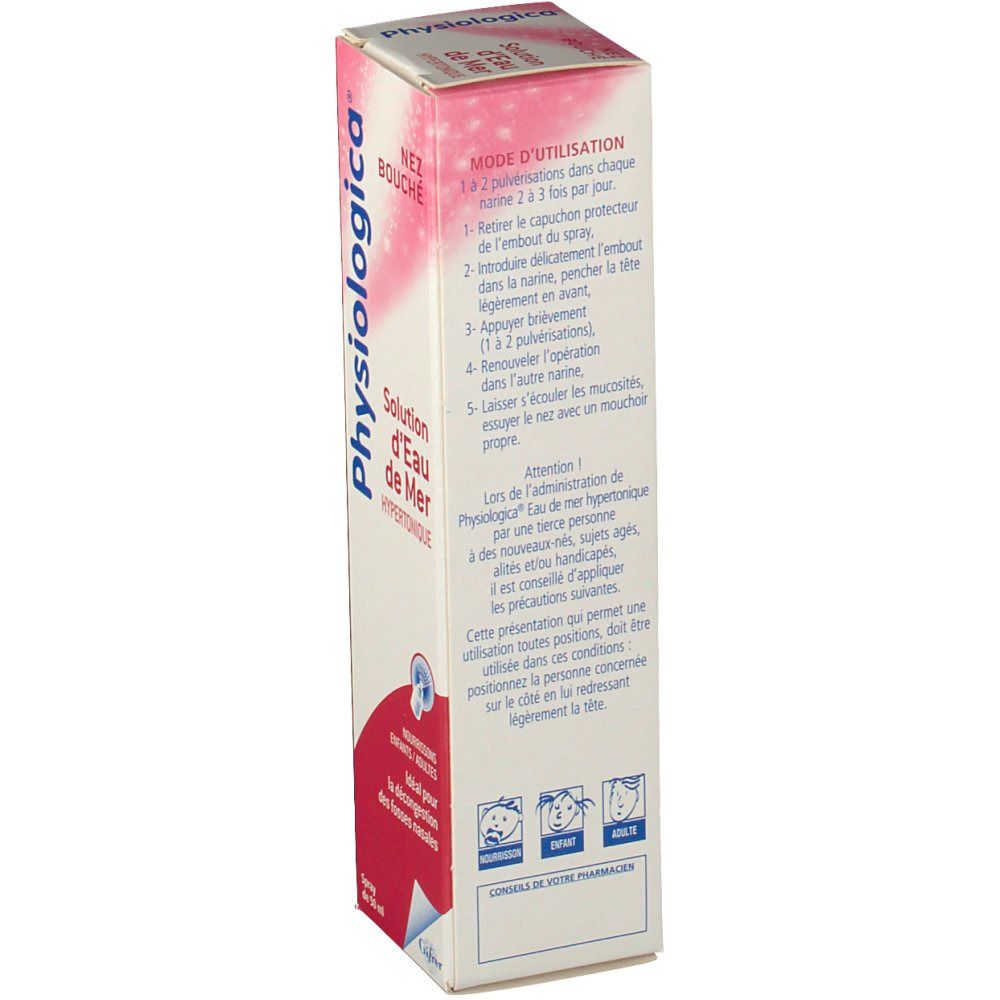 Physiologica® solution nasale hypertonique 50 ml - Redcare Pharmacie