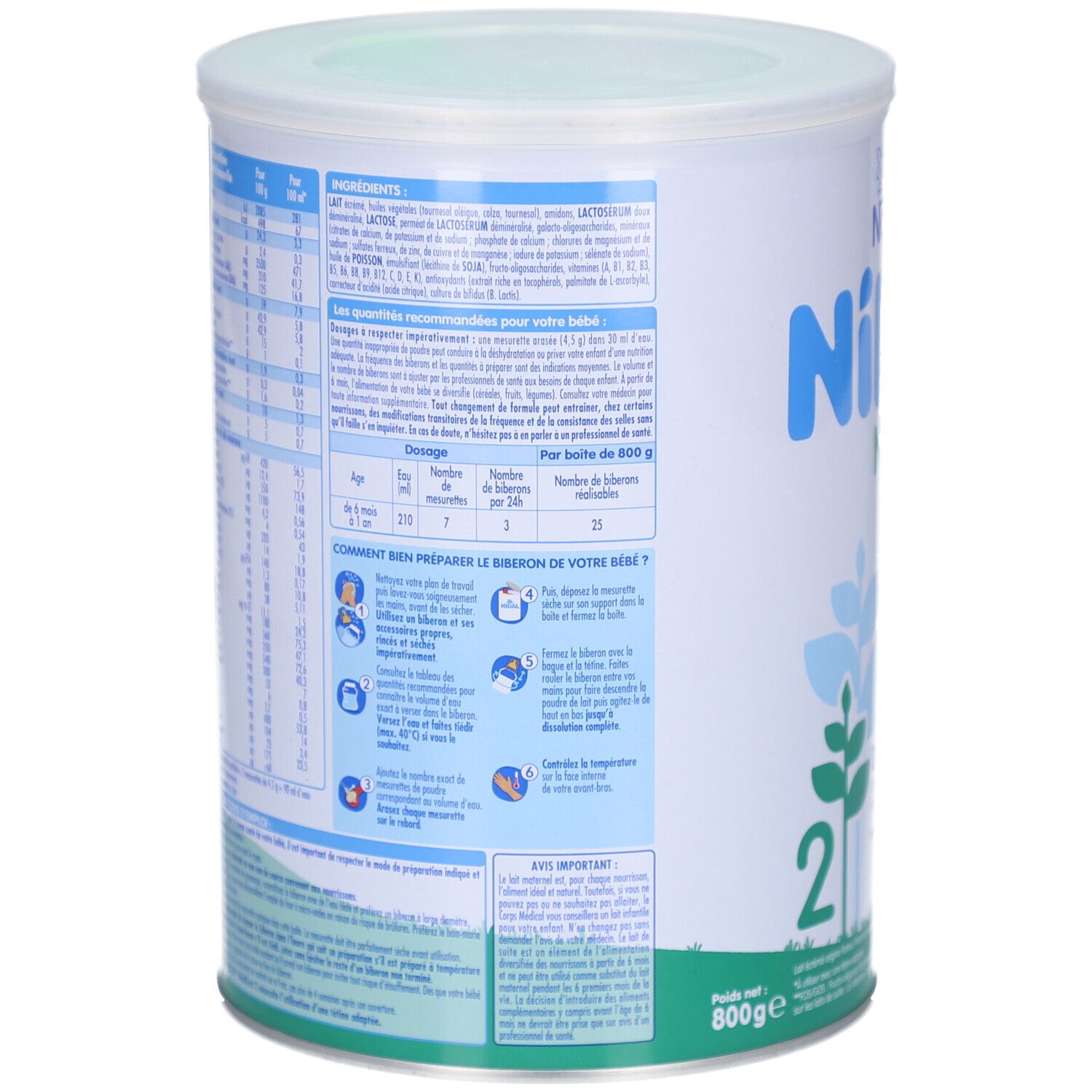 Nestlé® Nidal® Plus 2 800 g - Redcare Pharmacie