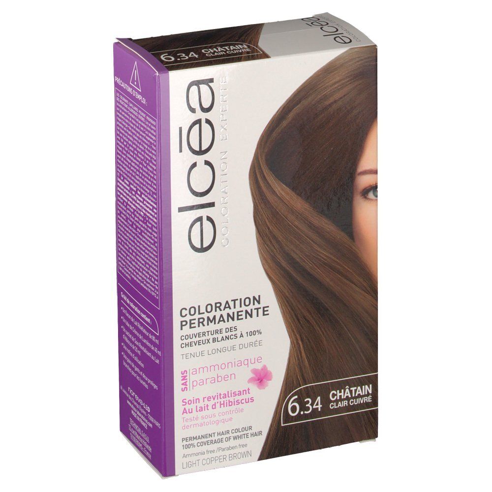 Elcéa coloration experte Châtain Clair Cuivré 6.34 1 pc(s) - Redcare ...