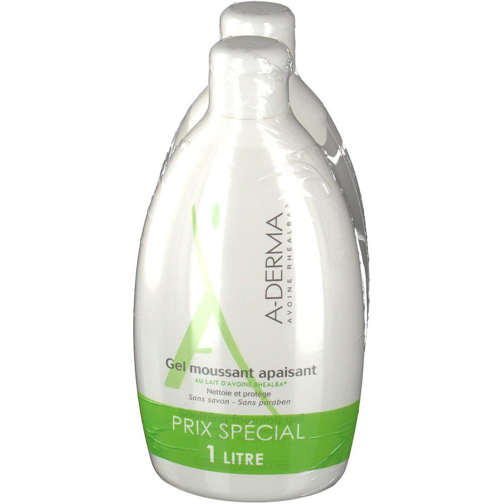 A-Derma Gel moussant apaisant 2x500 ml - Redcare Pharmacie