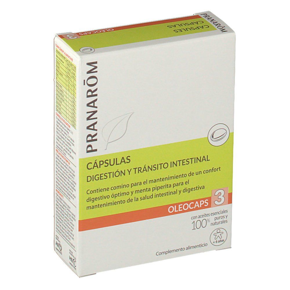 Pranarom Oléocaps 3 Digestion & Transit intestinal 30 pc(s) - Redcare ...