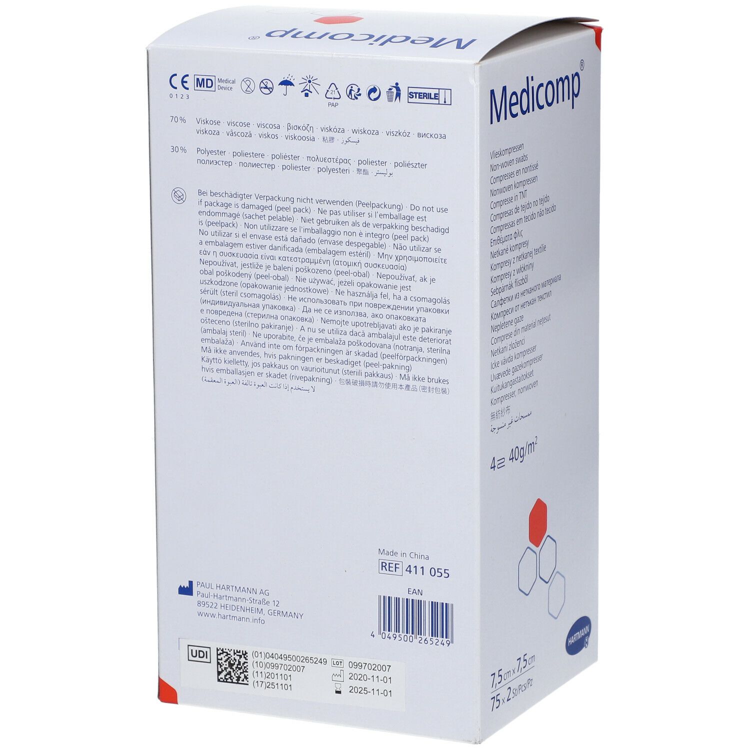 Hartmann Medicomp® 7,5 x 7,5 cm 150 pc(s) - Redcare Pharmacie