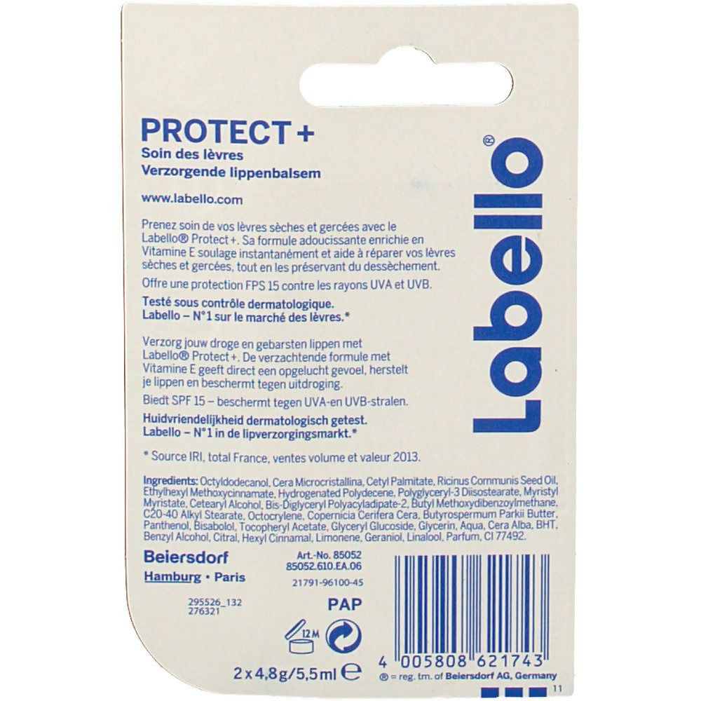 Labello® Protect + 2 pc(s) - Redcare Pharmacie