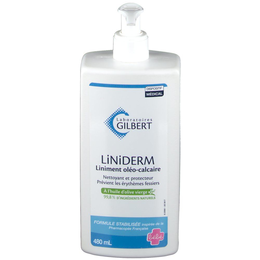 Liniderm Bébé Liniment Oléo-calcaire à l'huile d'olive vierge 480 ml ...