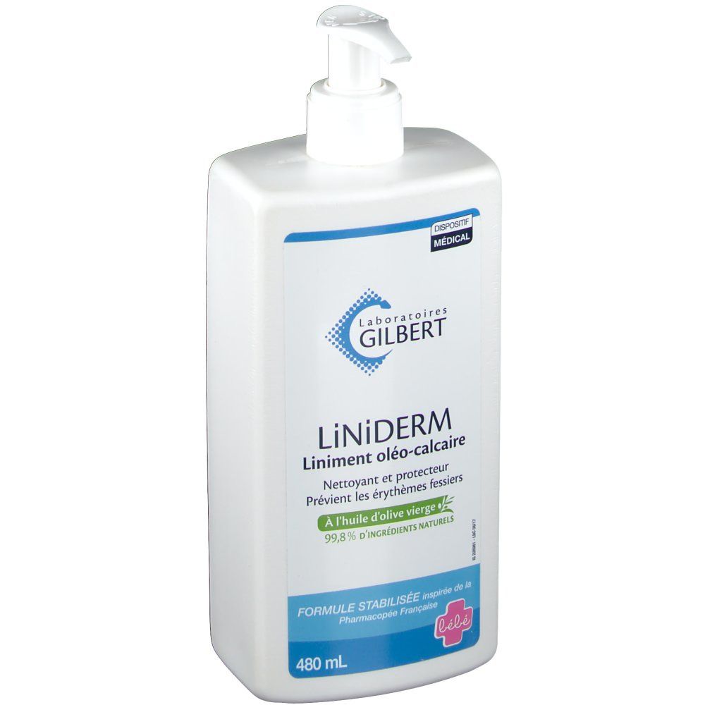 Liniderm Bébé Liniment Oléo-calcaire à l'huile d'olive vierge 480 ml ...