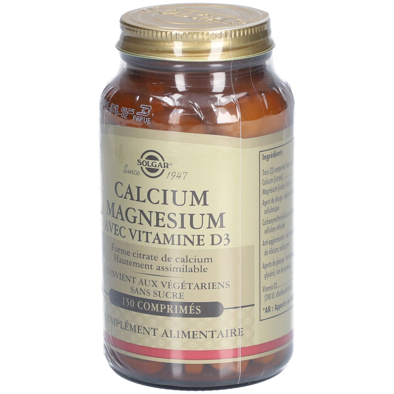 SOLGAR Calcium Magnésium Vitamine D3 - Santé des Os 150 pc(s) - Redcare ...