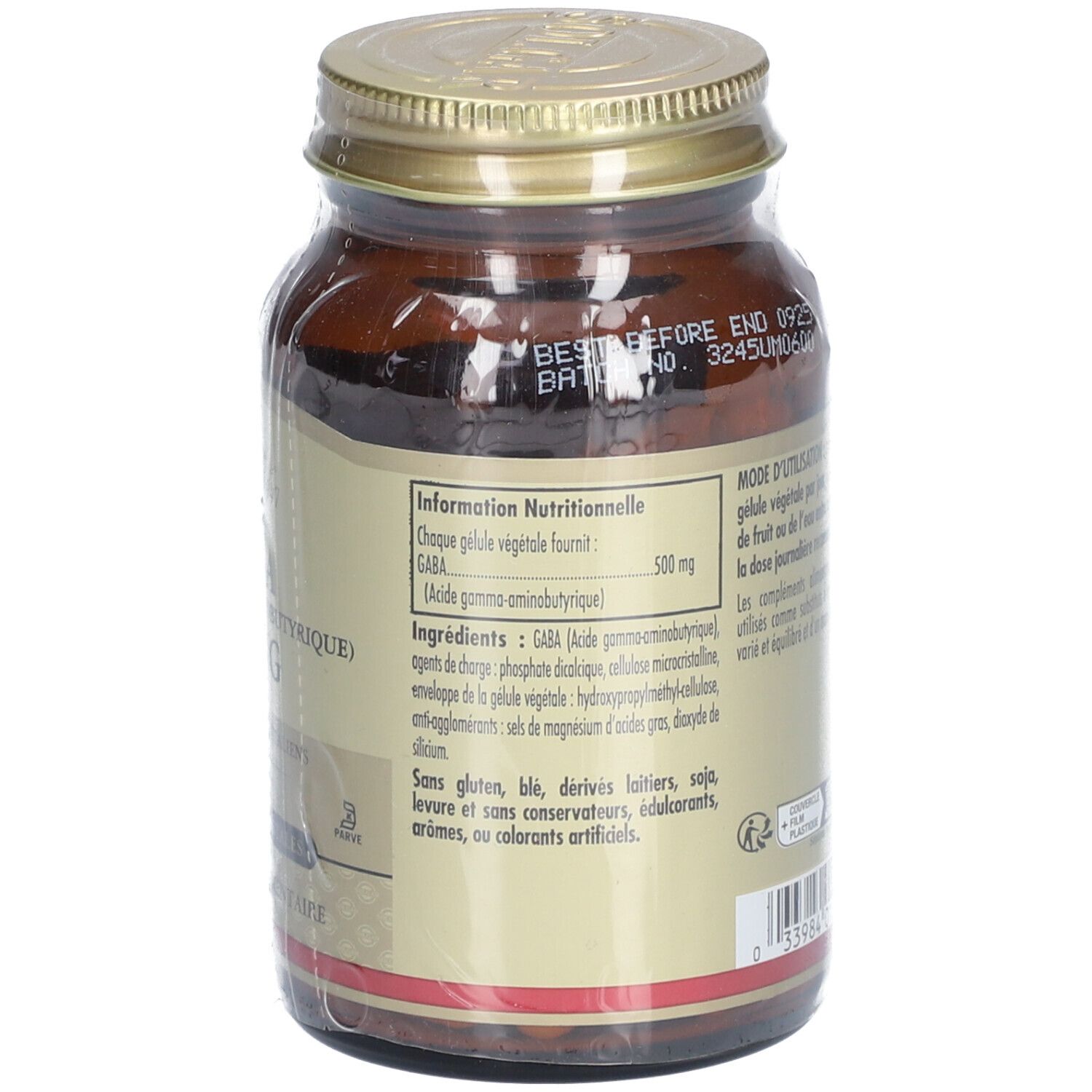 SOLGAR GABA 500 mg 50 pc(s) - Redcare Pharmacie