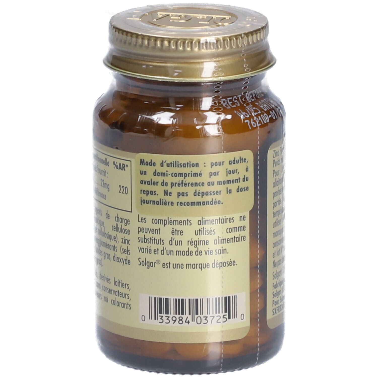 SOLGAR Zinc Picolinate 22mg - Défenses immunitaires 30 g - Redcare ...