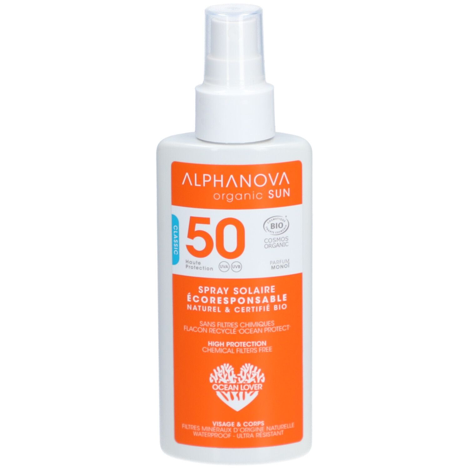 Alphanova CRÈME SOLAIRE CERTIFIÉE BIO ADULTES HAUTE PROTECTION SPF 50 ...