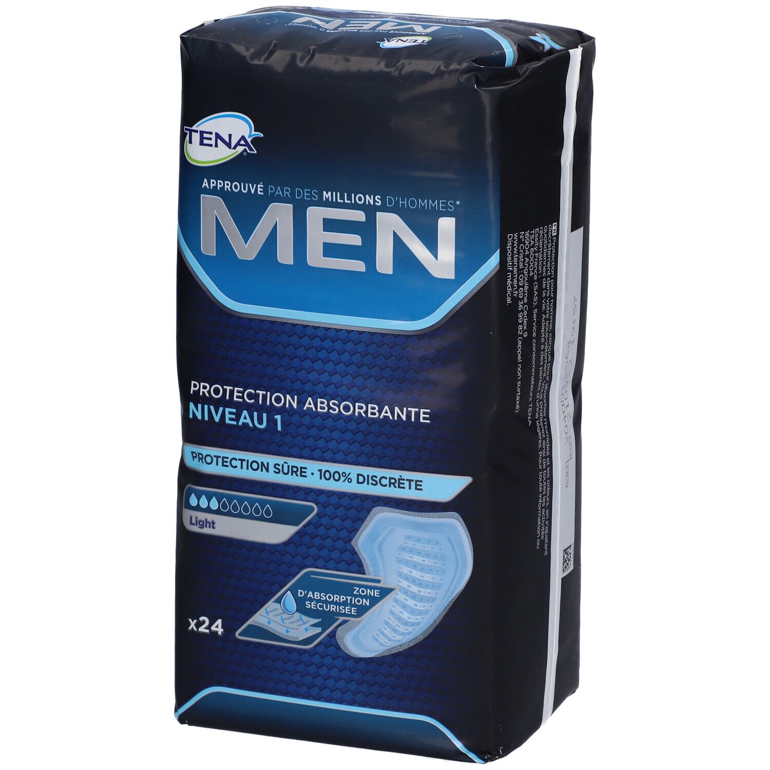TENA® Men Level 1 Protection absorbante anatomique, adhésive 24 pc(s ...