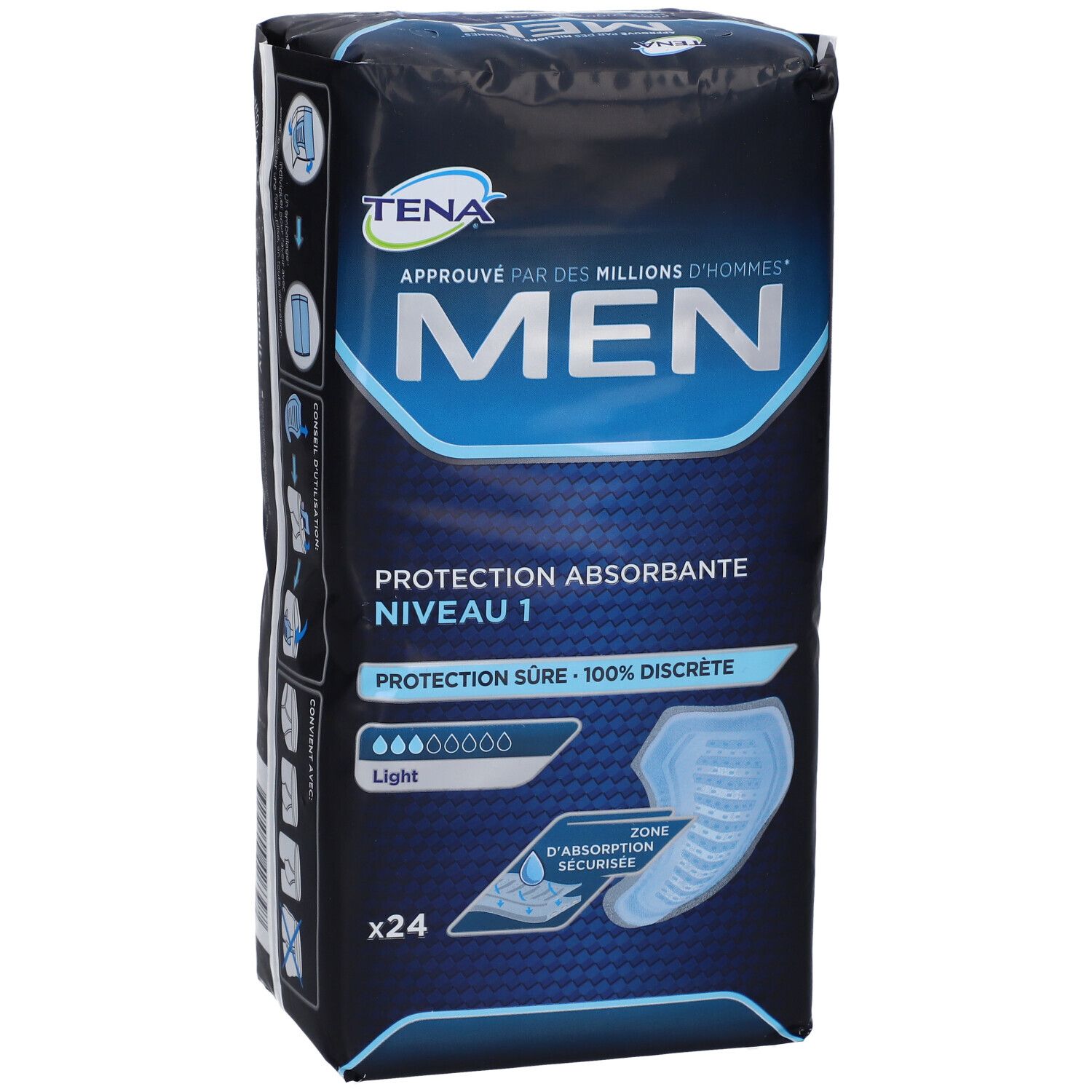 TENA® Men Level 1 Protection absorbante anatomique, adhésive 24 pc(s ...