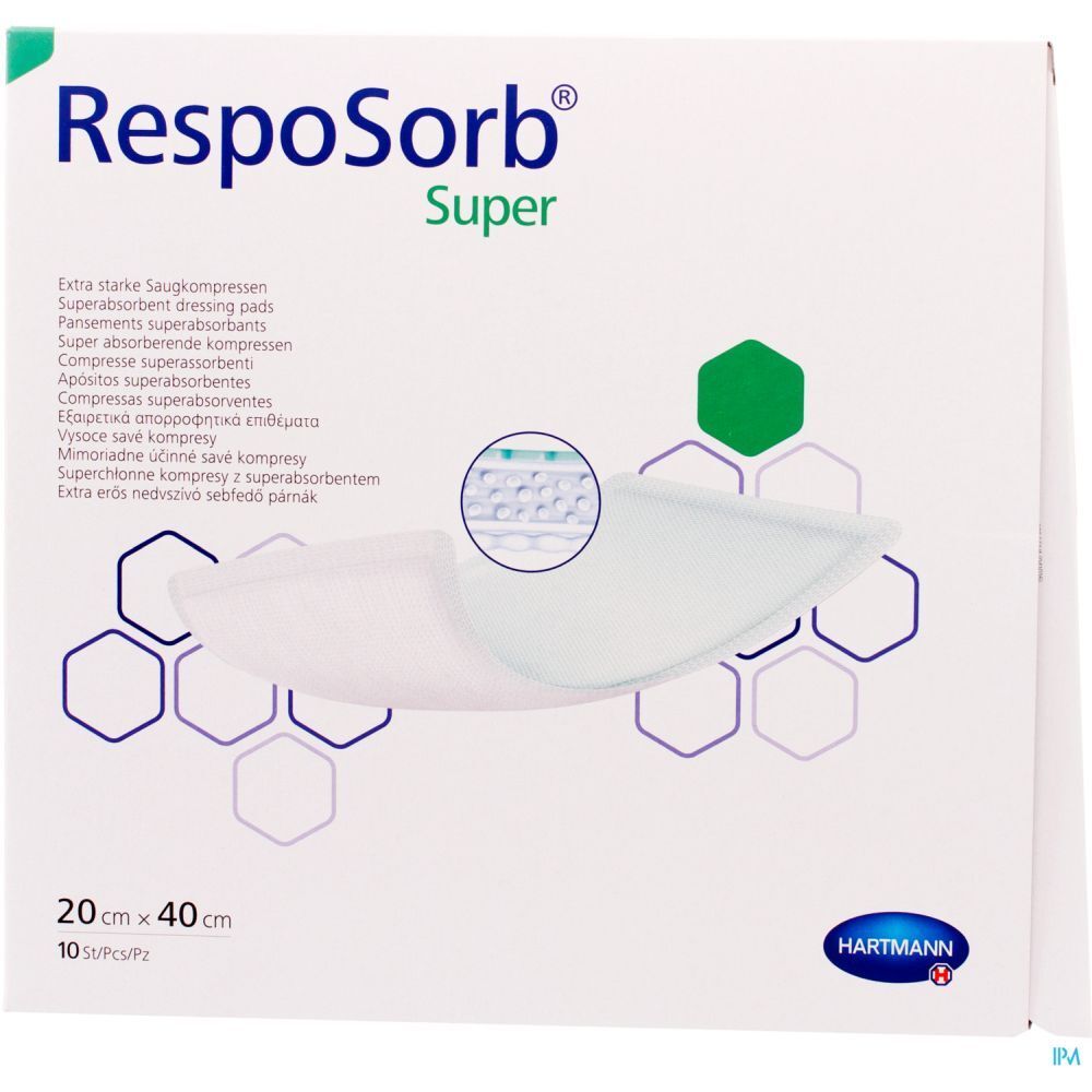Hartmann RespoSorb® Super Pansement superabsorbant 20 x 40 cm 10 pc(s ...