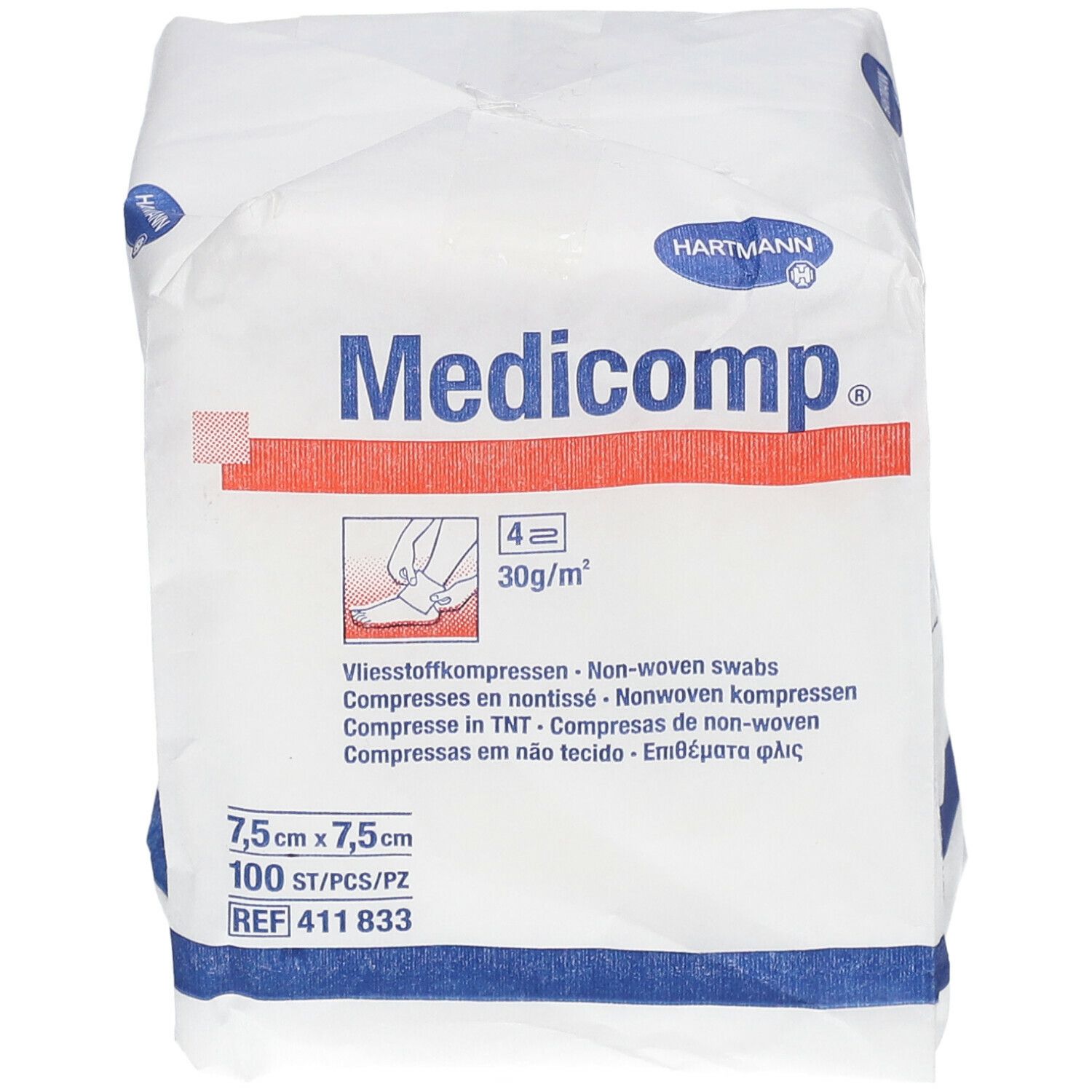 Hartmann Medicomp® 7,5 x 7,5 cm 100 pc(s) - Redcare Pharmacie