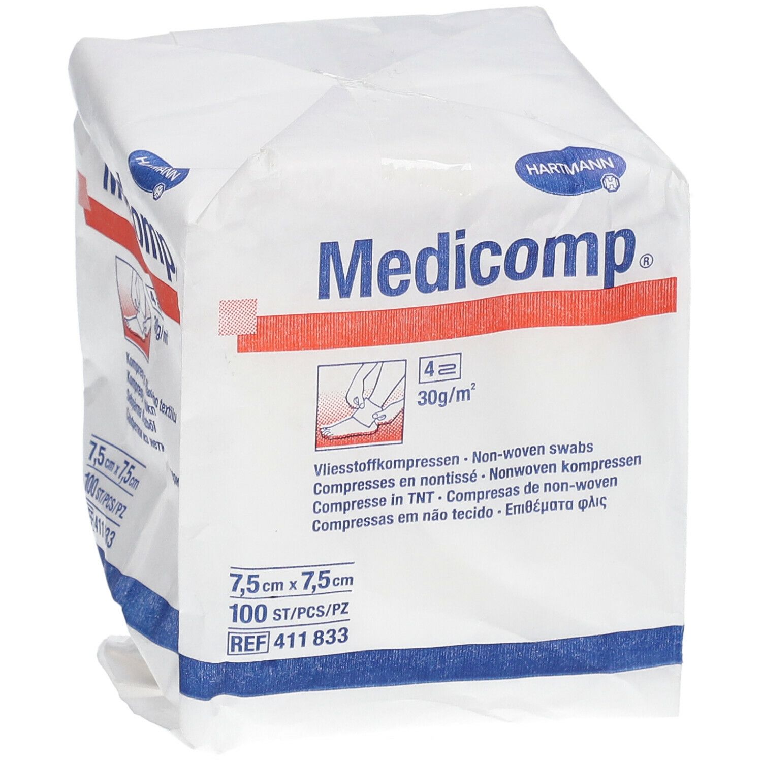 Hartmann Medicomp® 7,5 x 7,5 cm 100 pc(s) - Redcare Pharmacie