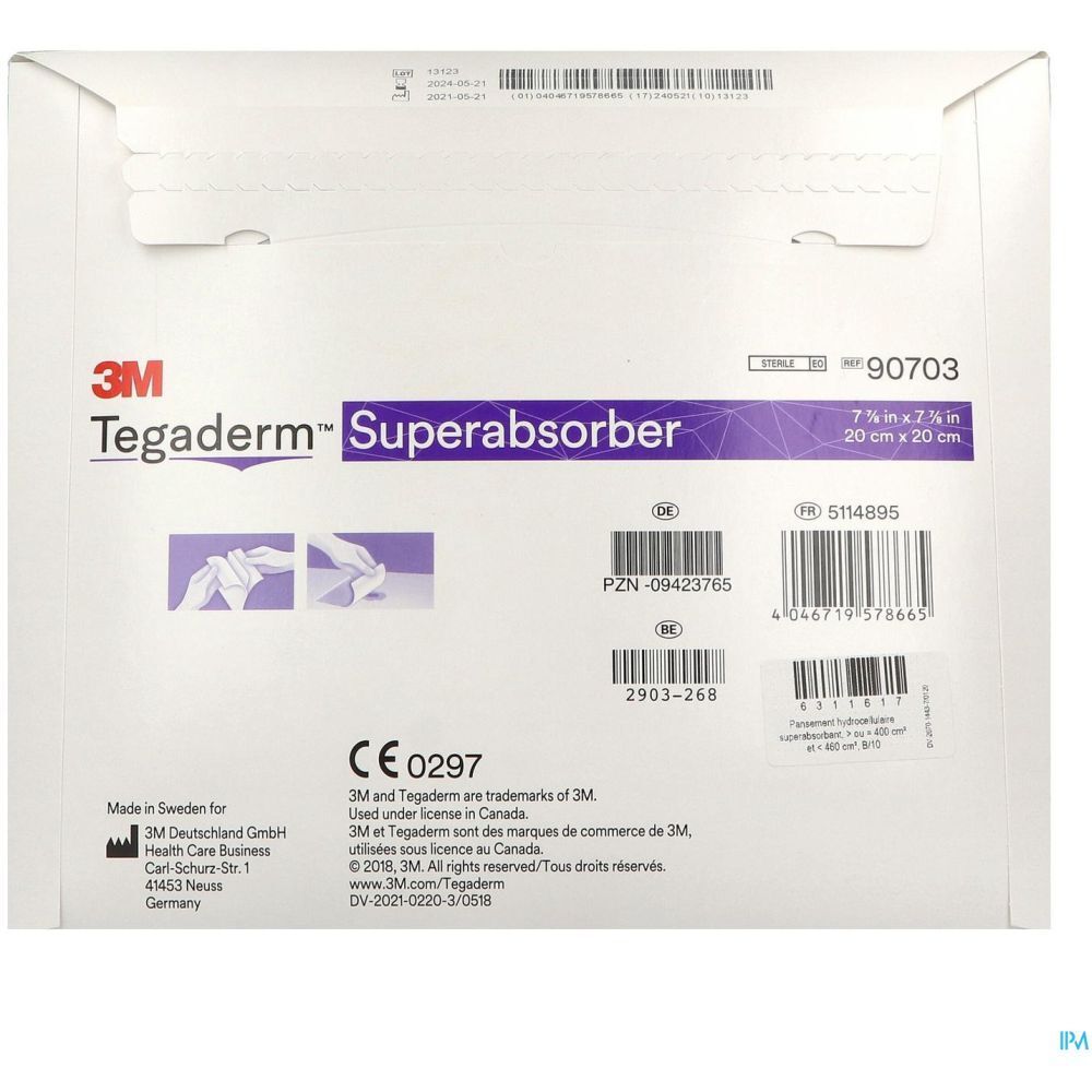 Tegaderm Superabsorber 20 x 20 cm 1 pc(s) - Redcare Pharmacie