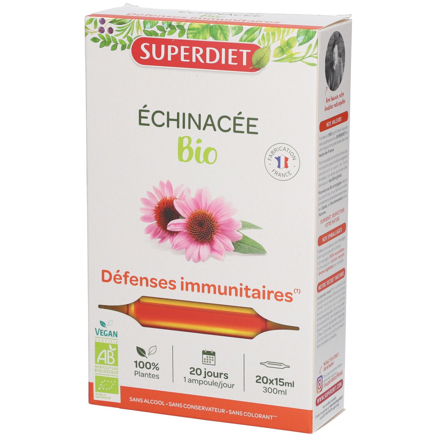 SUPER DIET Échinacée Bio Ampoule 20 pc(s) - Redcare Pharmacie