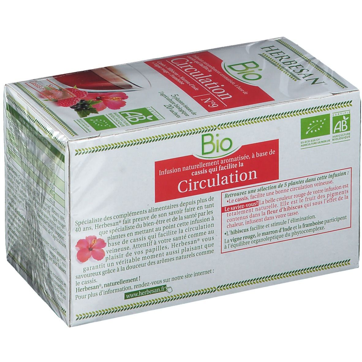 Herbesan® Infusion Cassis – Circulation Bio N° 9 20 pc(s) - Redcare Pharmacie