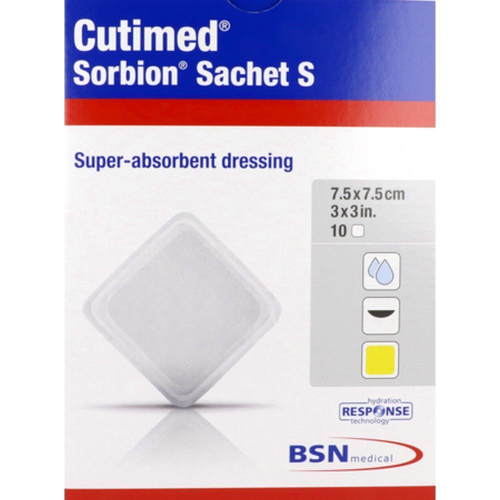 Cutimed® Sorbion® Sachet S 7,5 x 7,5 cm 10 pc(s) - Redcare Pharmacie