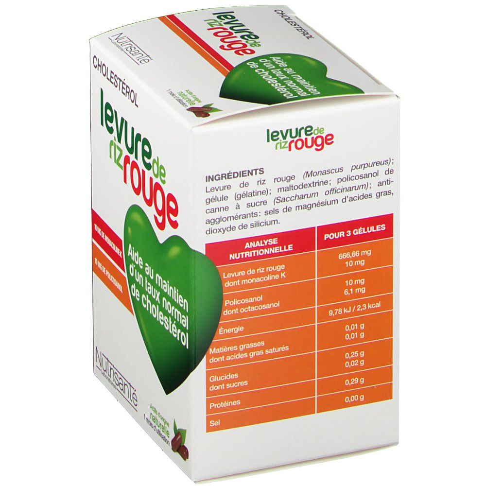 Nutrisanté levure de riz rouge 50 pc(s) - Redcare Pharmacie