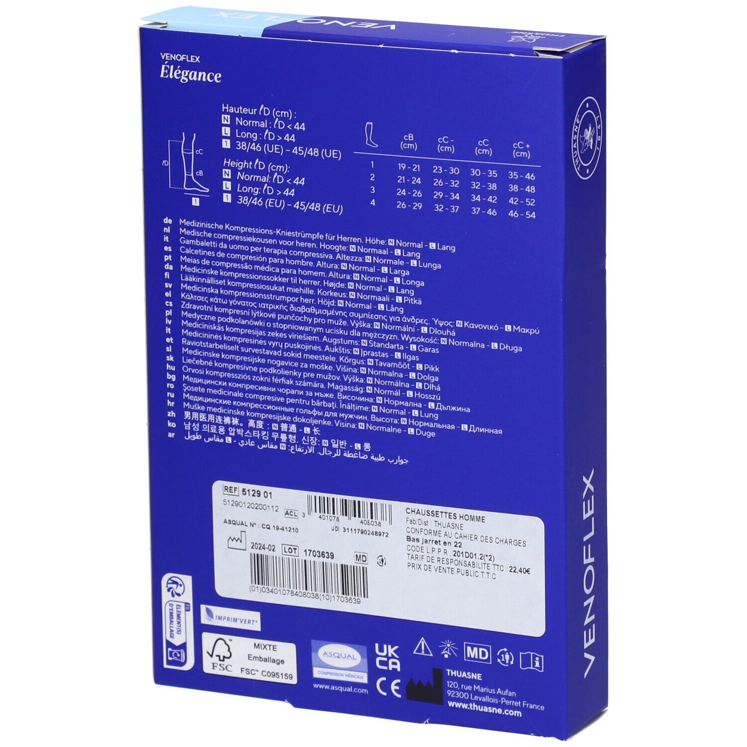 VÉNOFLEX 2 ELÉGANCE - Chaussette médicale de compression classe 2 ...