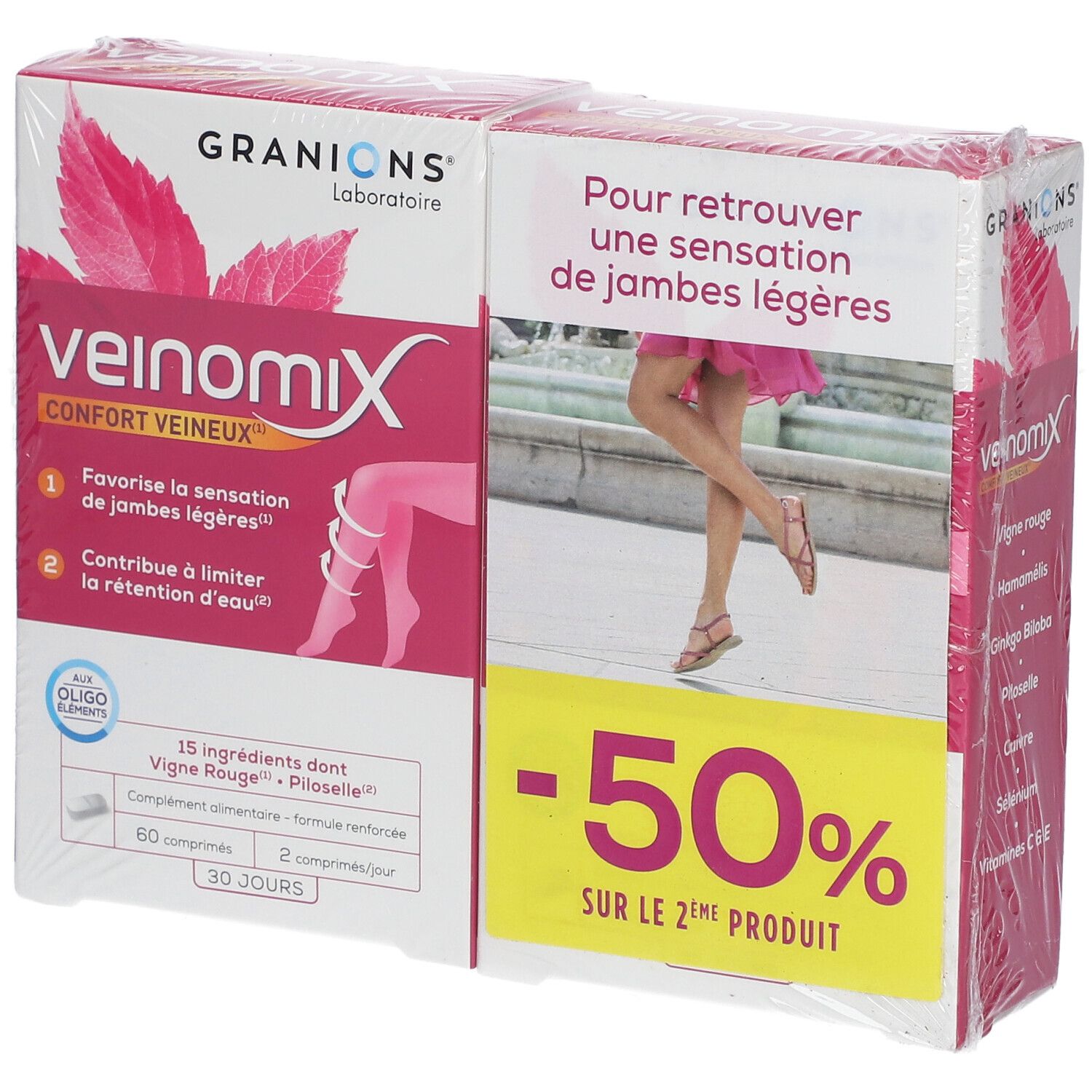 Laboratoire des GRANIONS® Veinomix 60x2 pc(s) - Redcare Pharmacie