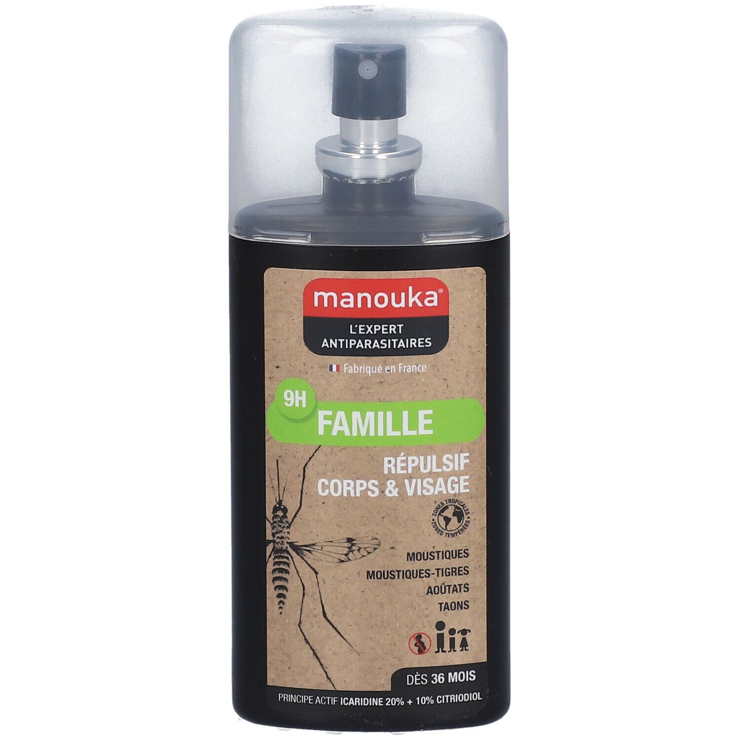 manouka® Lotion Famille Répulsif Corps & Visages 75 ml - Redcare Pharmacie