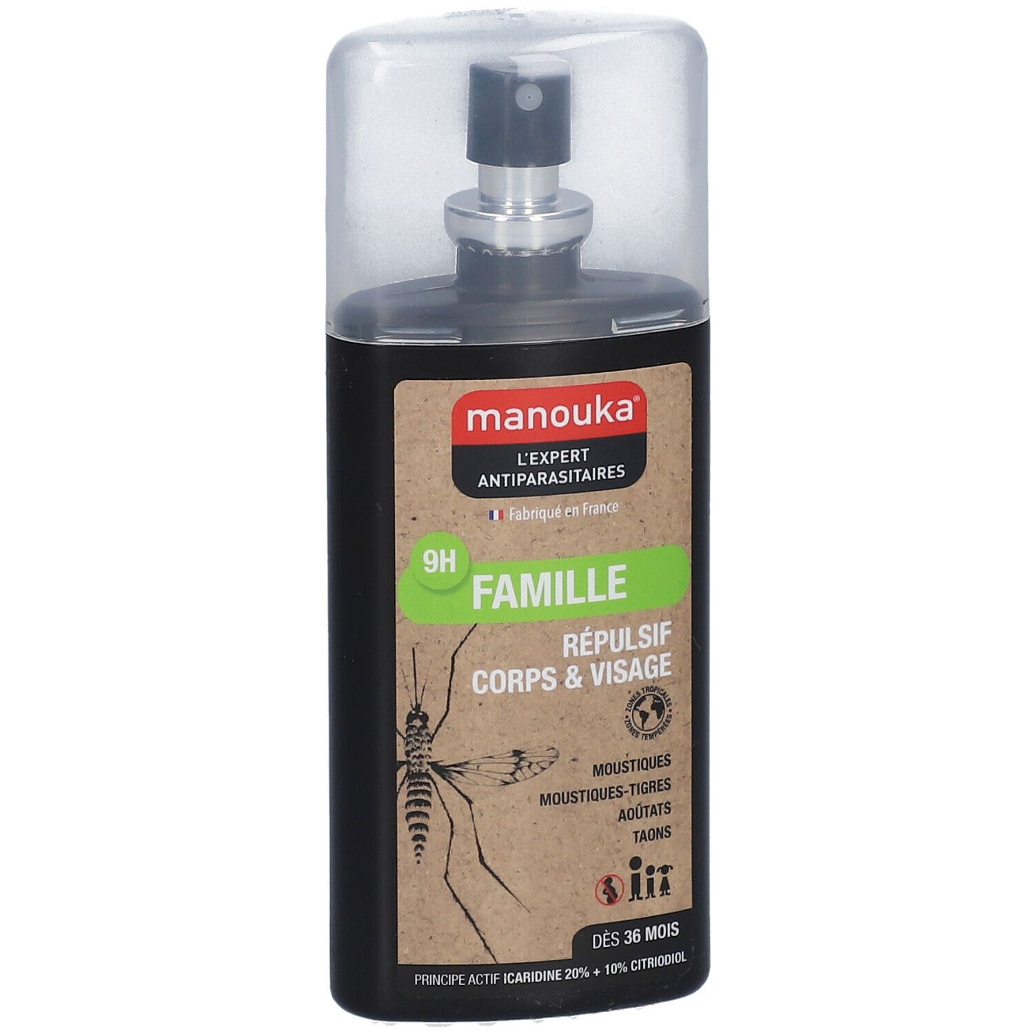 manouka® Lotion Famille Répulsif Corps & Visages 75 ml - Redcare Pharmacie