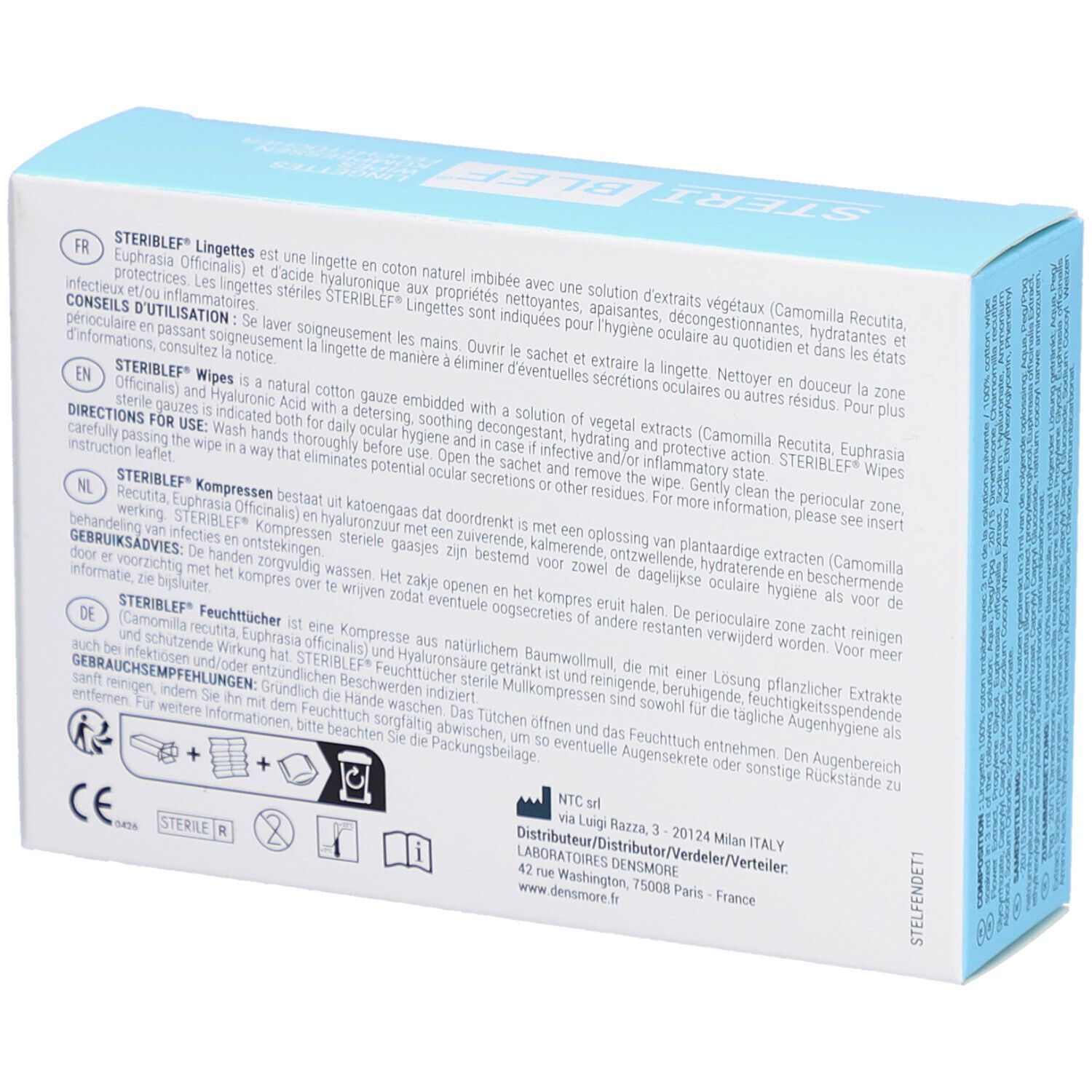 Stériblef Lingettes stériles 14 pc(s) - Redcare Pharmacie