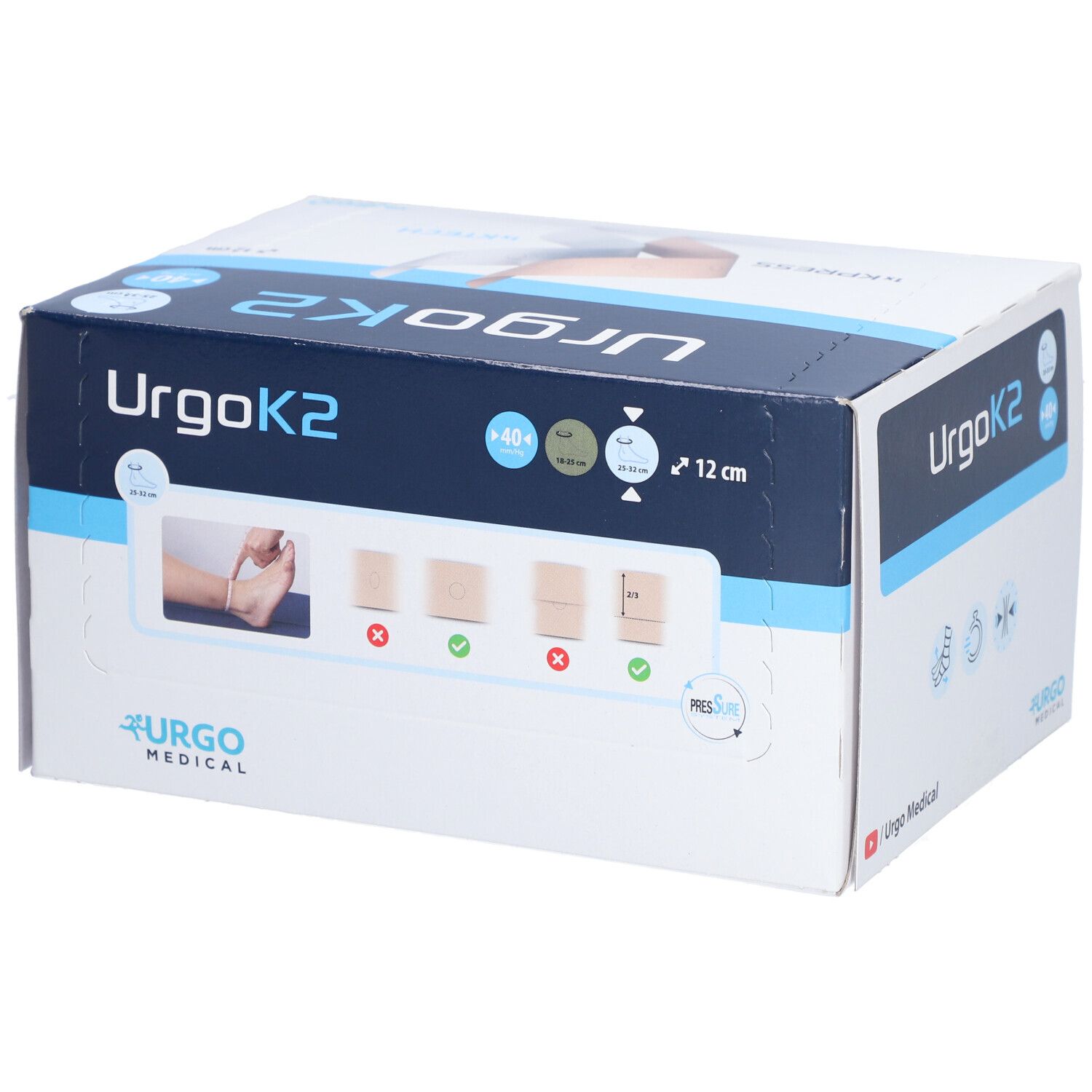 URGOK2 bandages MULTITYPE système de COMPRESSION VEINEUSE BI-BANDE 25-32 CM LARG 12CM 1 pc(s ...