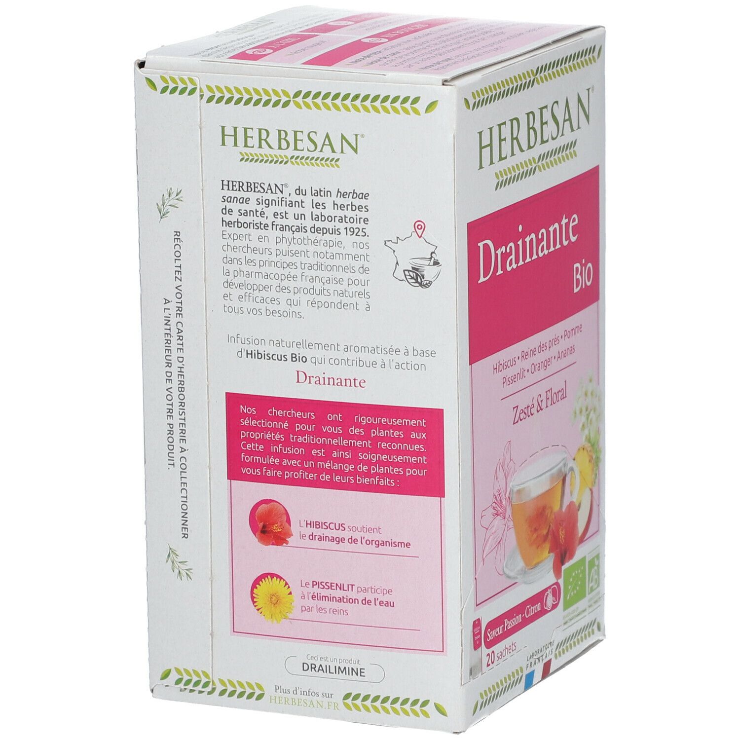 Herbesan® Infusion Bio Drainante N° 5 20 pc(s) - Redcare Pharmacie