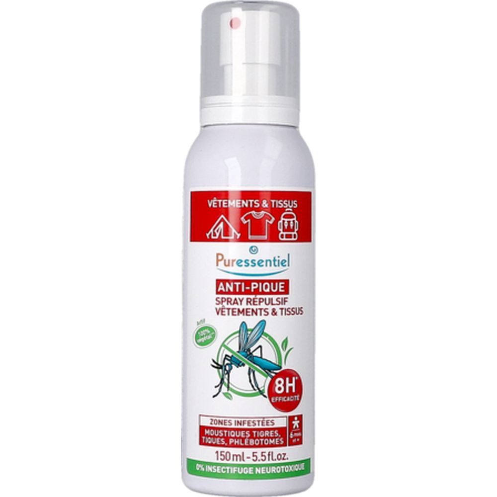 Puressentiel Anti-Pique Spray Répulsif Vêtement & Tissus 150 ml ...