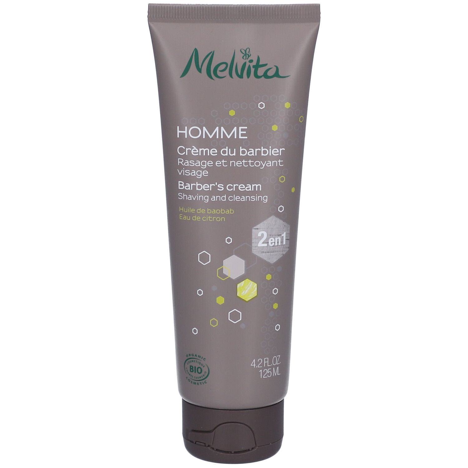 Melvita Crème de rasage 2 en 1 Homme 125 ml - Redcare Pharmacie