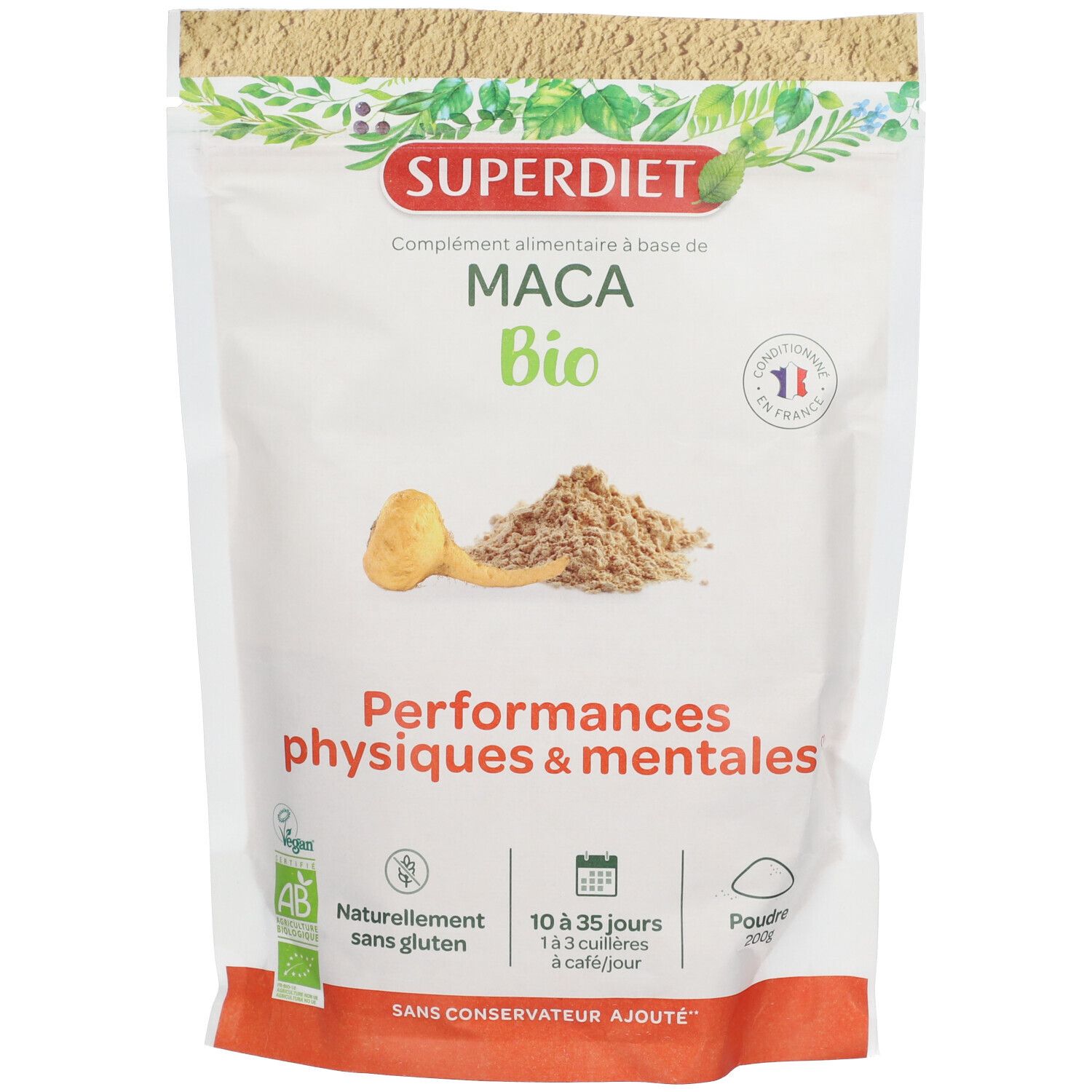 SUPERDIET Maca BIO Poudre 200 g - Redcare Pharmacie