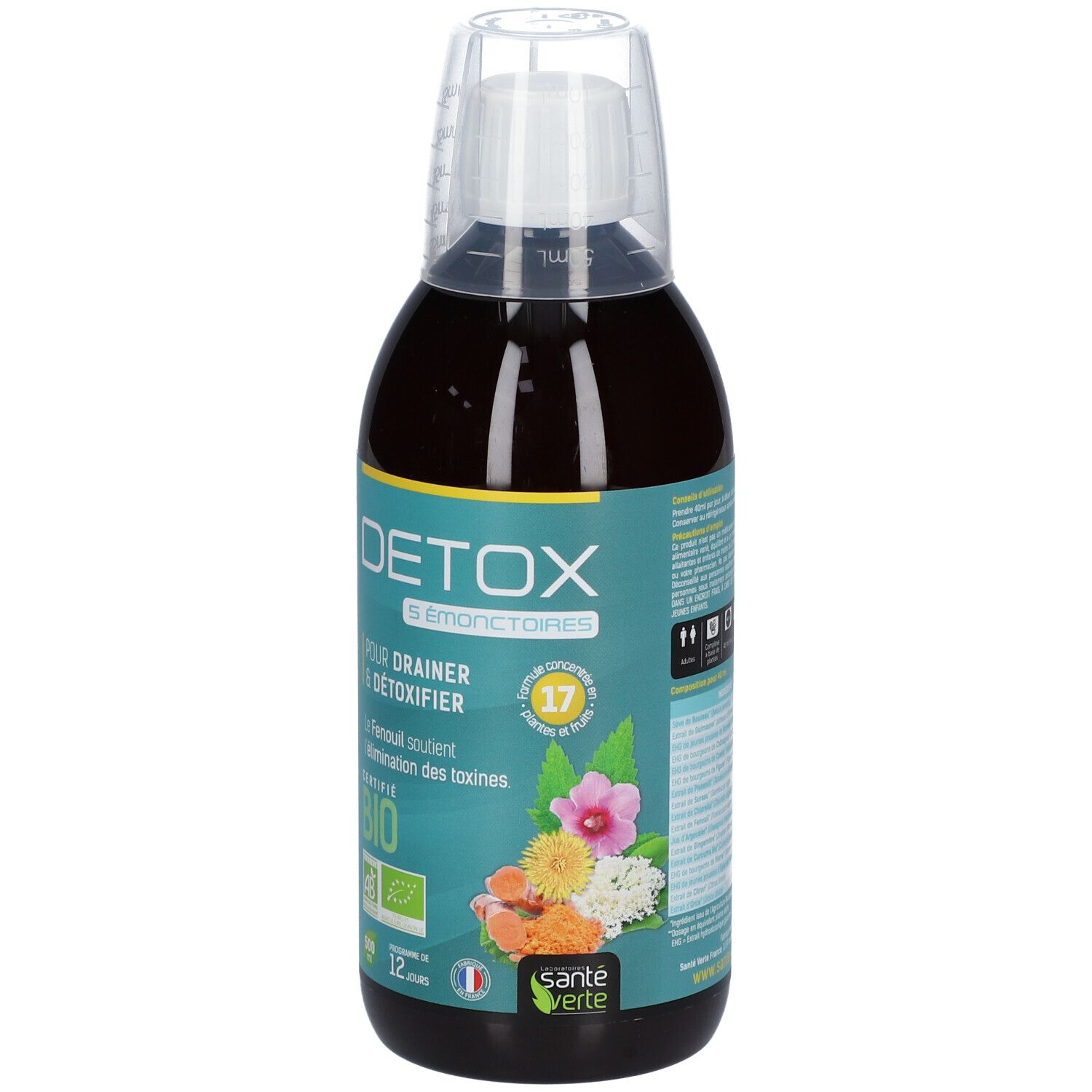DETOX Bio santé verte 500 ml - Redcare Pharmacie