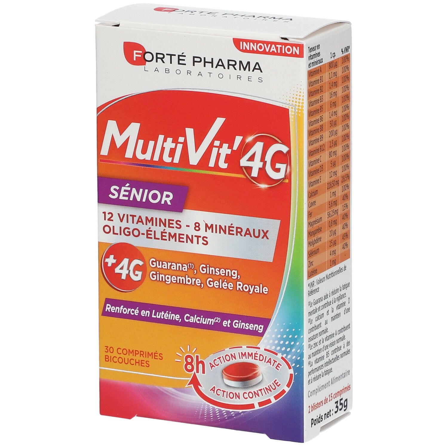 Forté Pharma MultiVit’4G Senior 30 pc(s) - Redcare Pharmacie