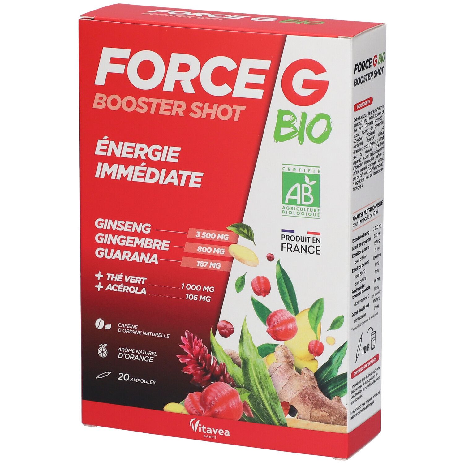 FORCE G Booster Shot Bio Energie immédiate 20 pc(s) - Redcare Pharmacie