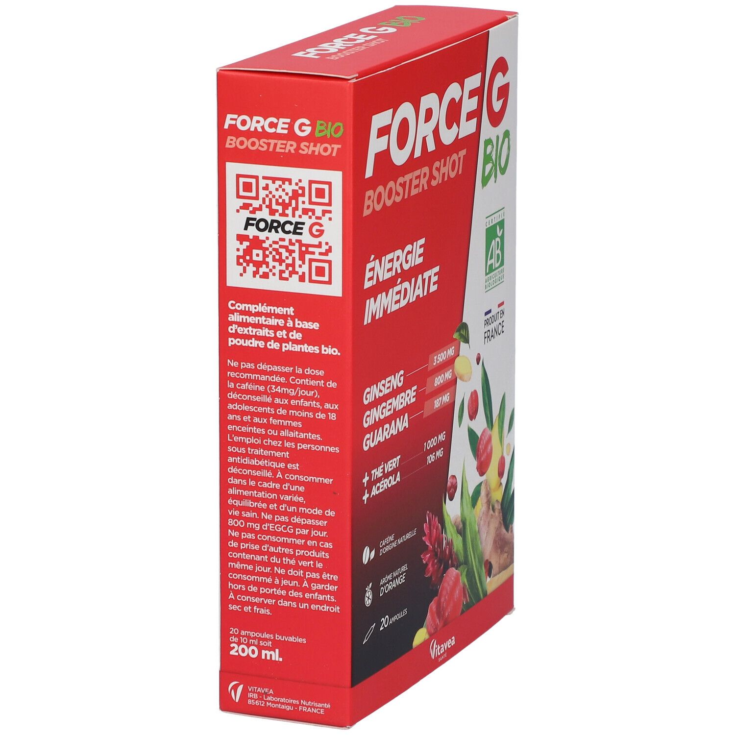 FORCE G Booster Shot Bio Energie immédiate 20 pc(s) - Redcare Pharmacie