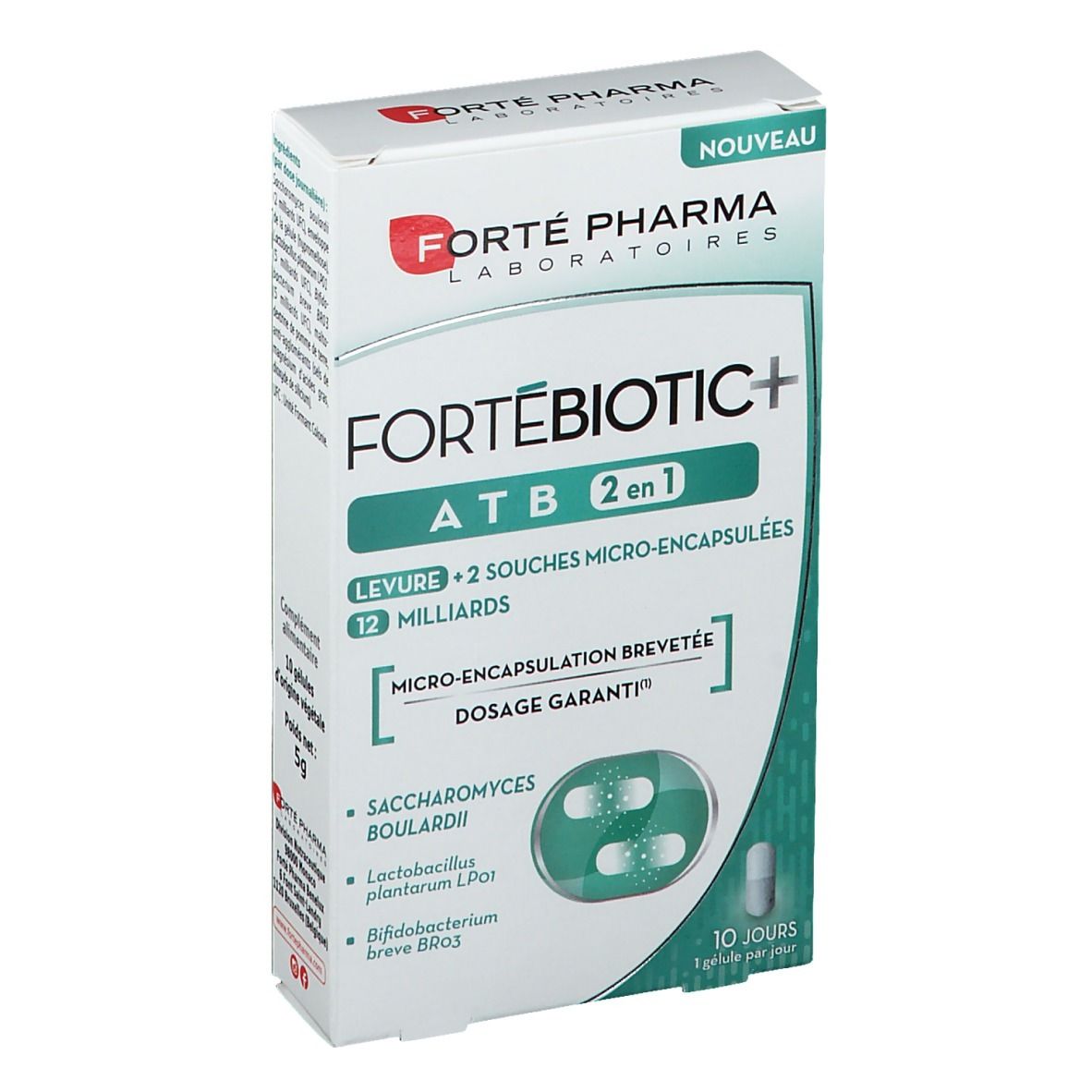 Forté Pharma FORTÉBIOTIC+ ATB 2 en 1 10 pc(s) - Redcare Pharmacie