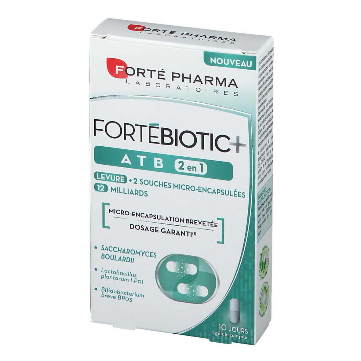 Forté Pharma FORTÉBIOTIC+ ATB 2 en 1 10 pc(s) - Redcare Pharmacie