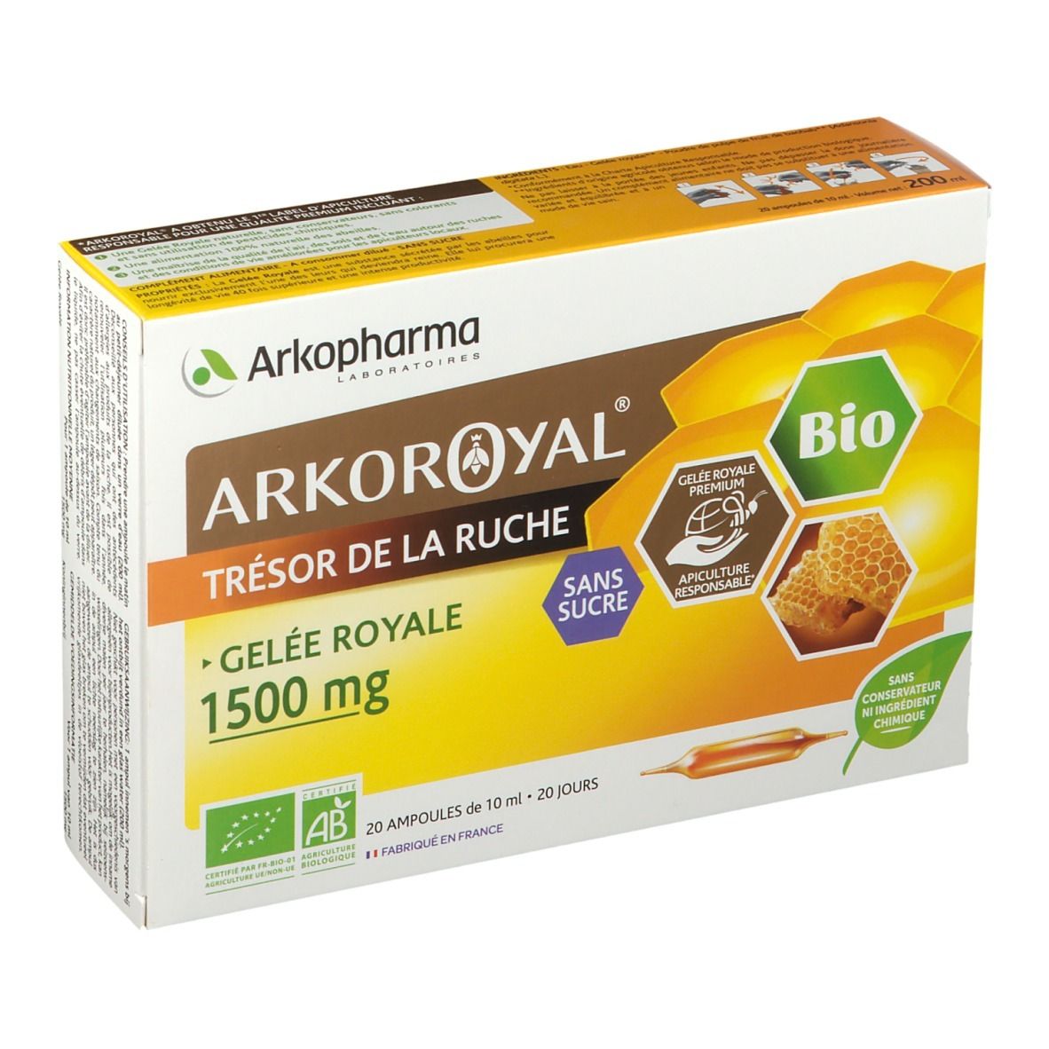 Arkopharma ARKOROYAL® Gelée Royale BIO sans sucre 200 ml - Redcare ...