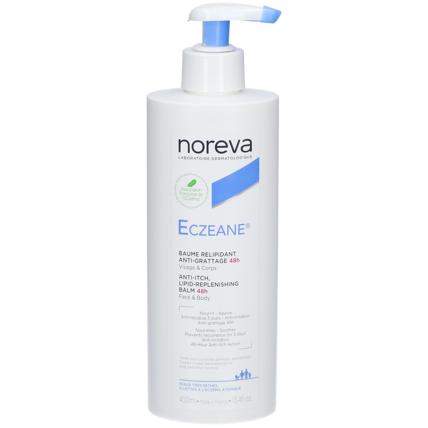noreva Laboratoires Eczeane® Baume relipidant anti-grattage 48H 400 ml ...