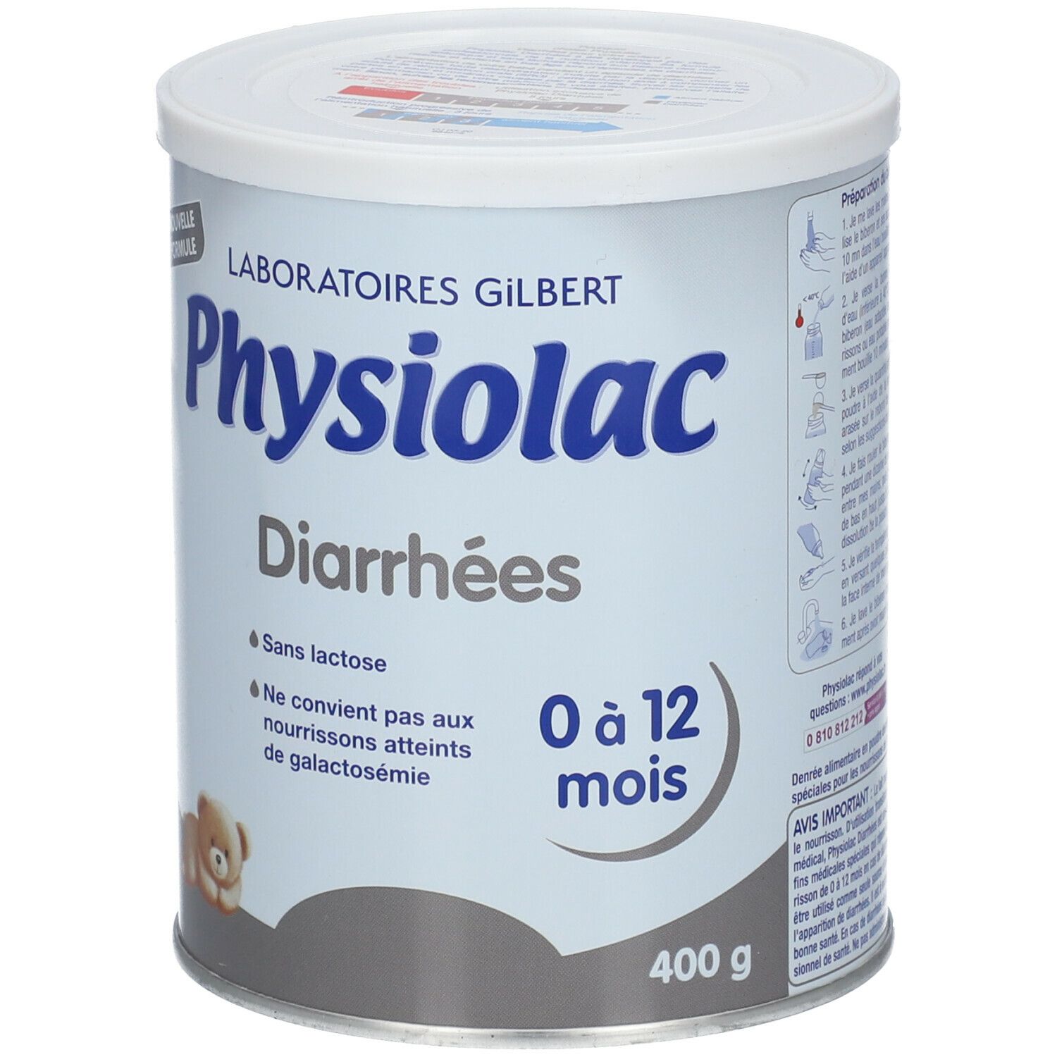 Physiolac Diarrhées 0-12 mois 400 g - Redcare Pharmacie