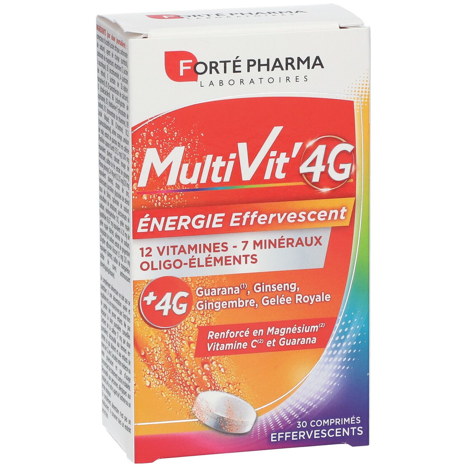 Forté Pharma MultiVit’4G Energie Effervescent 30 pc(s) - Redcare Pharmacie