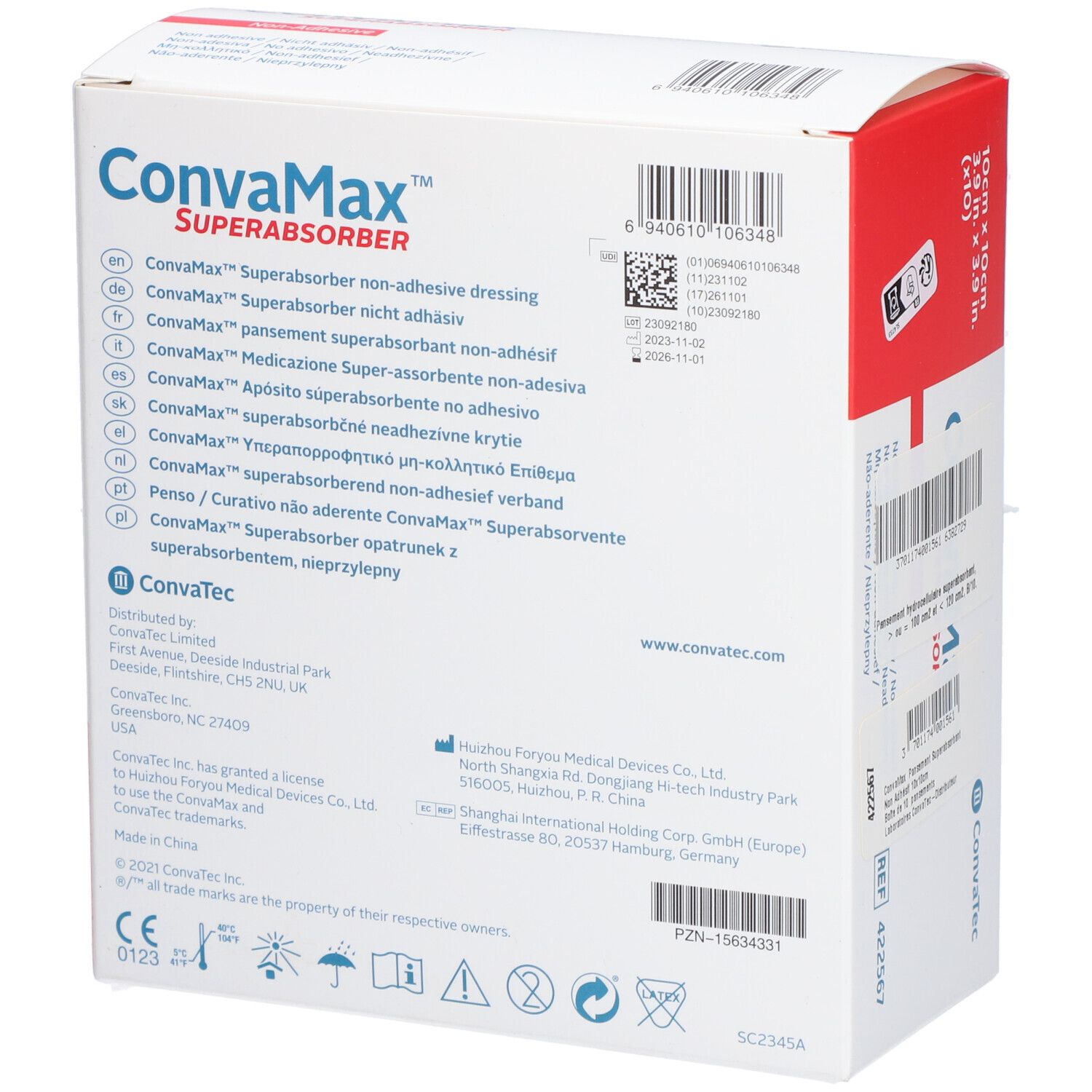 CONVAMAX Superabsorber Non-Adhesive - Pansement hydrocellulaire ...
